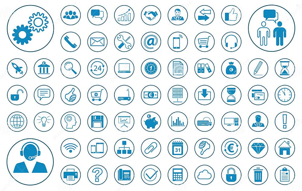 Big business icon set stock vector. Illustration of application - 137724016