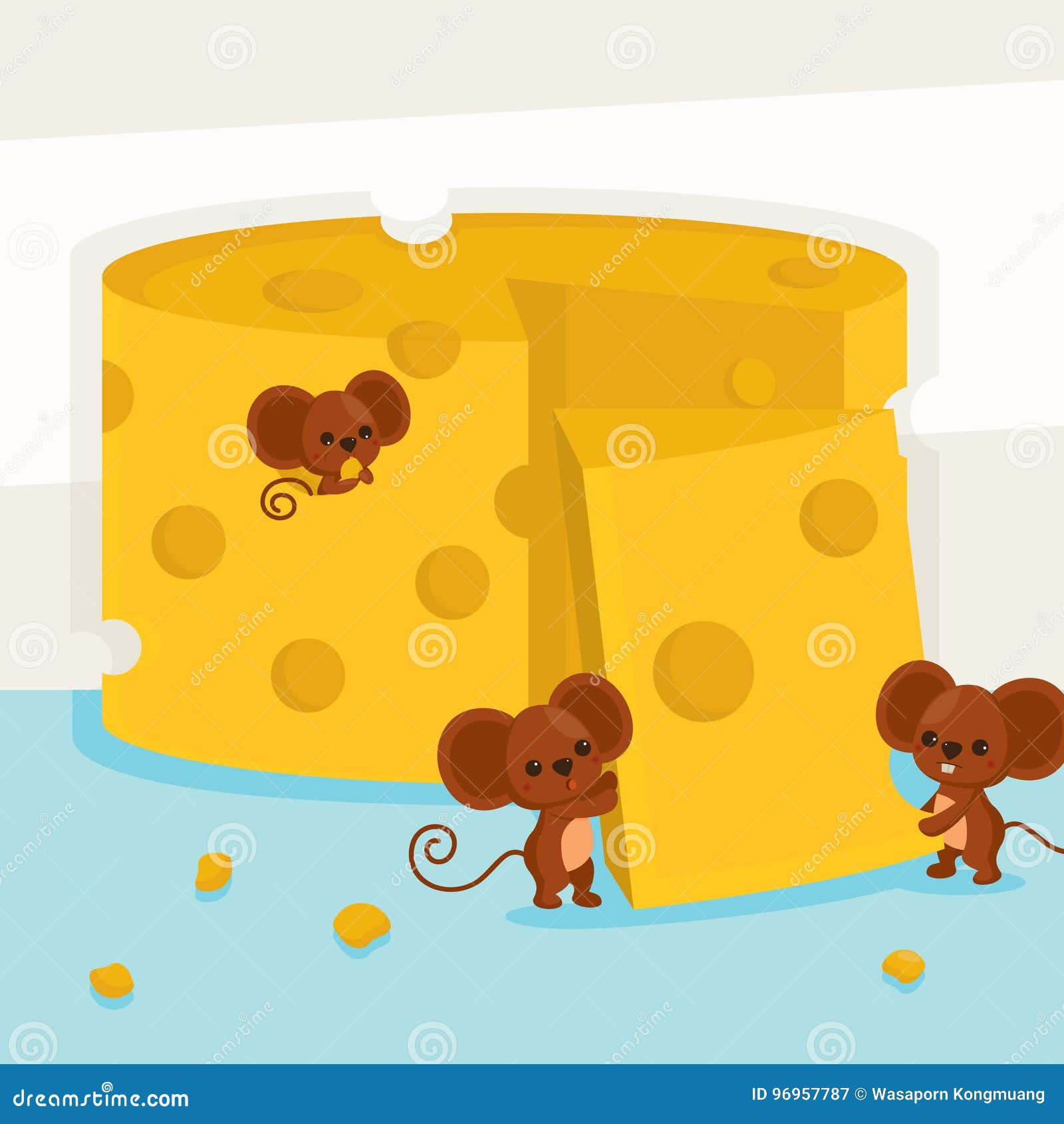 Three Mice Cartoon Vector | CartoonDealer.com #8927217