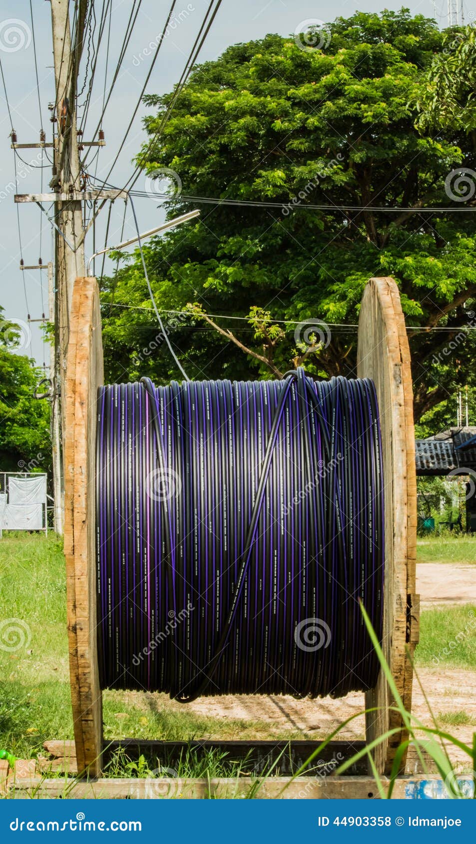 Big cable roll stock photo. Image of information, electricity - 44903358