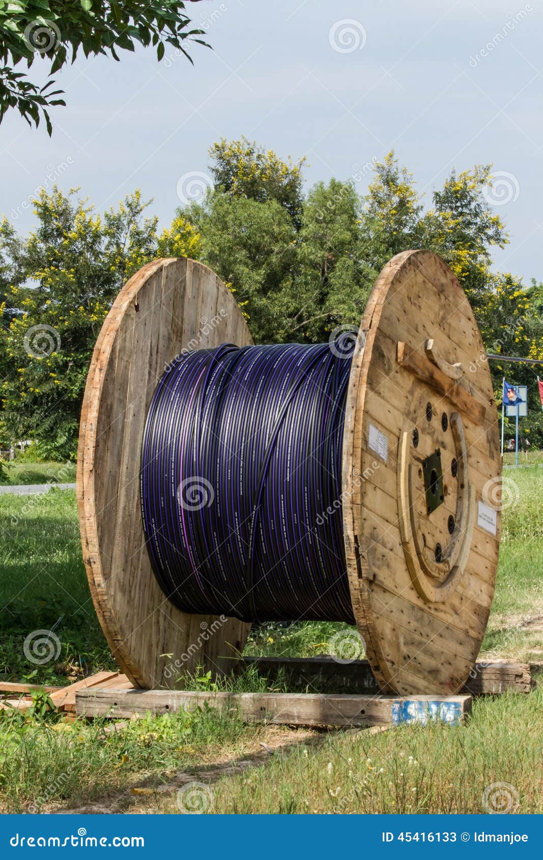 Big cable roll stock image. Image of data, cable, reel - 45416133
