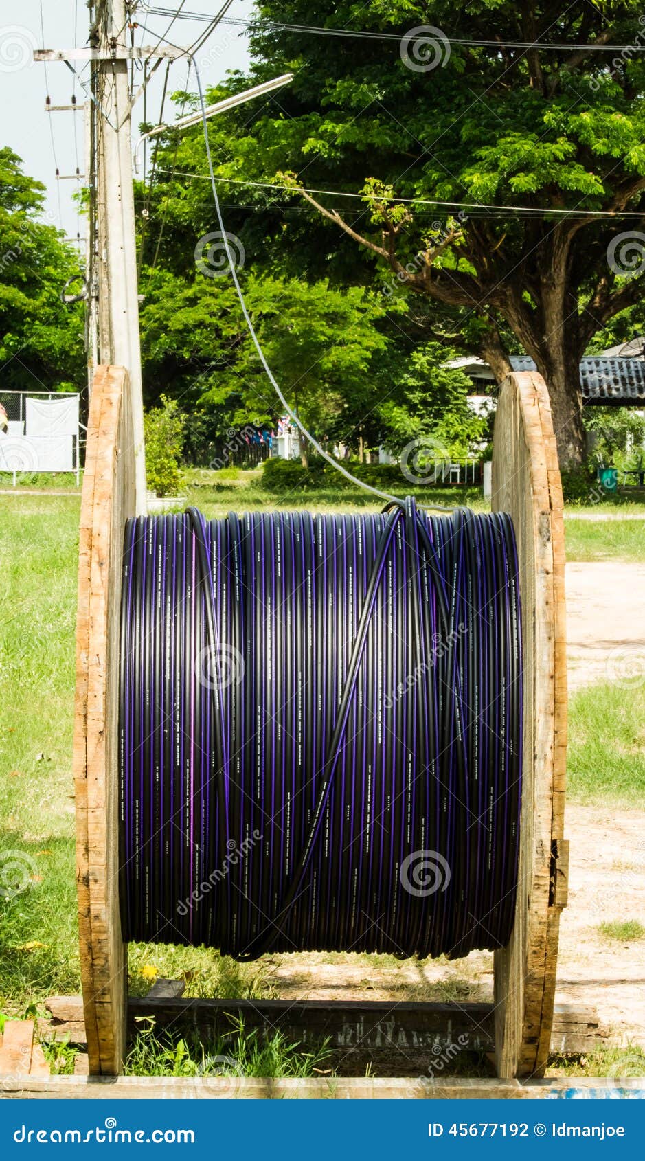 Big cable roll stock photo. Image of band, energy, connection - 45677192