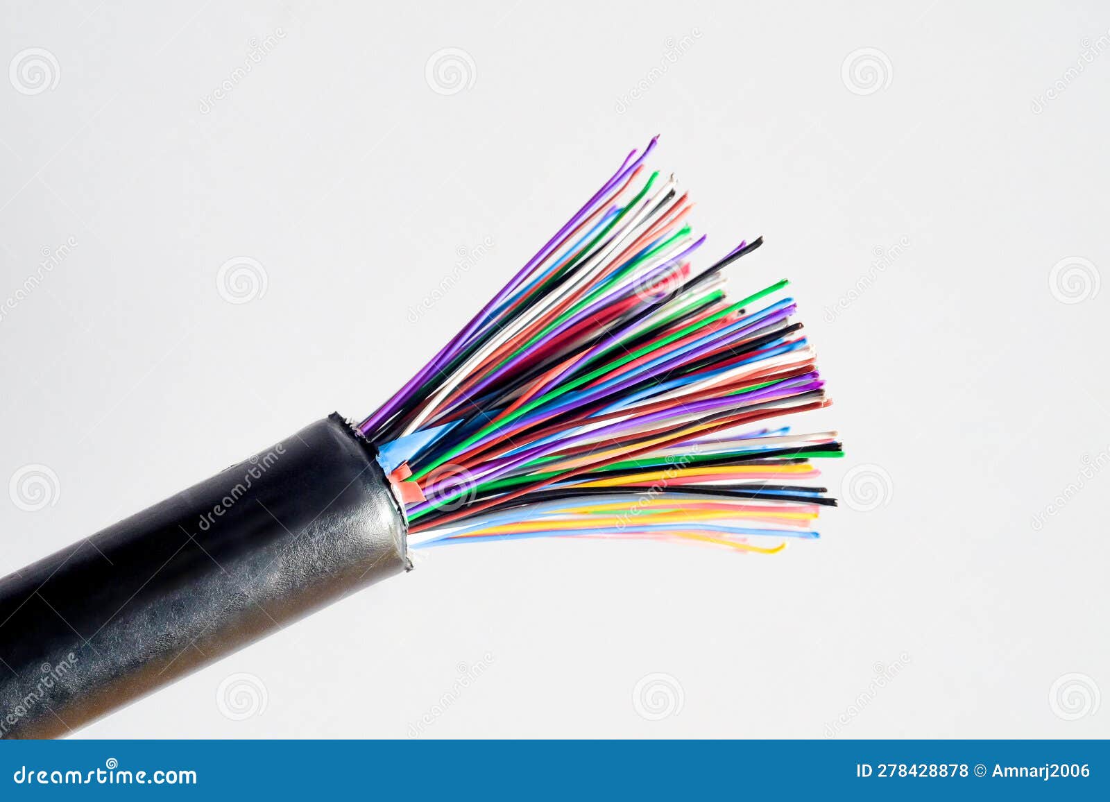 Big cable of telecom wire stock photo. Image of wired - 278428878