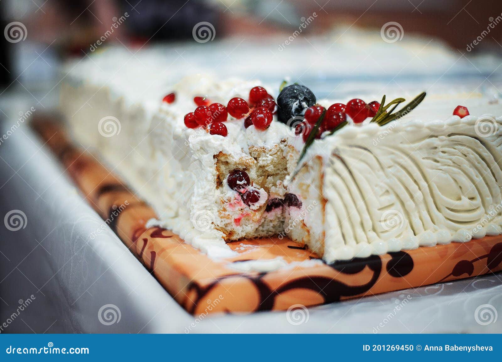 Bitten off cake. stock photo. Image of cake, piece, sweets - 201269450