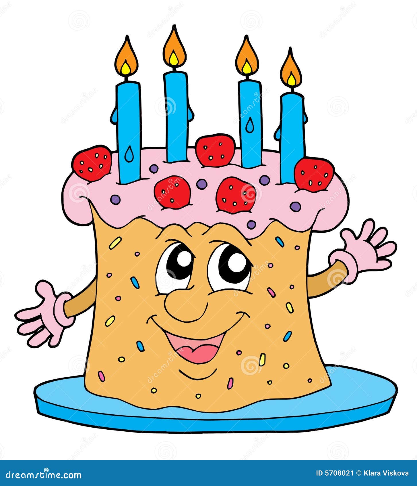 Big Cake Vector Illustration Stock Vector - Illustration of cooking ...