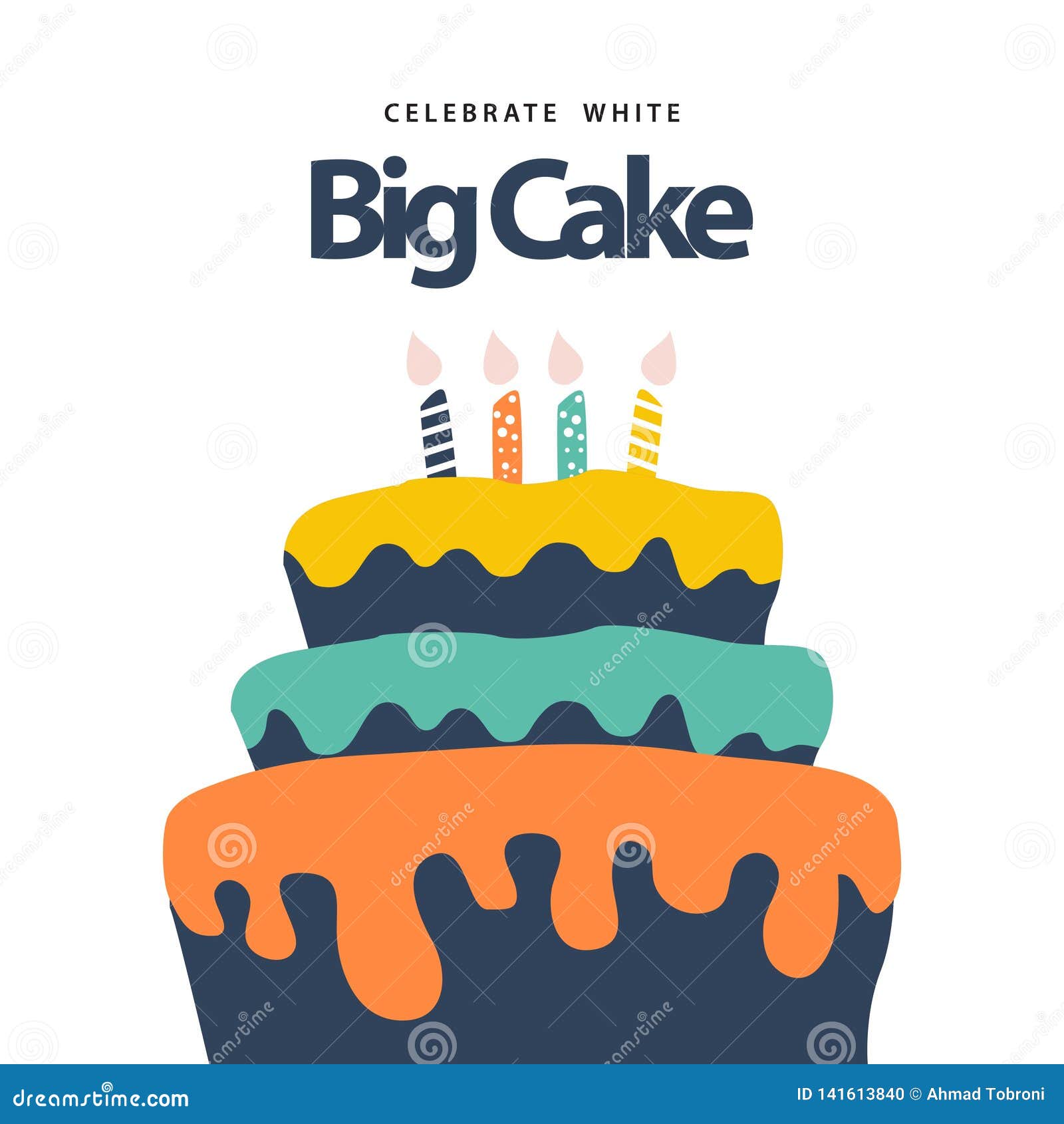 Big Cake Vector Template Design Illustration Stock Vector ...