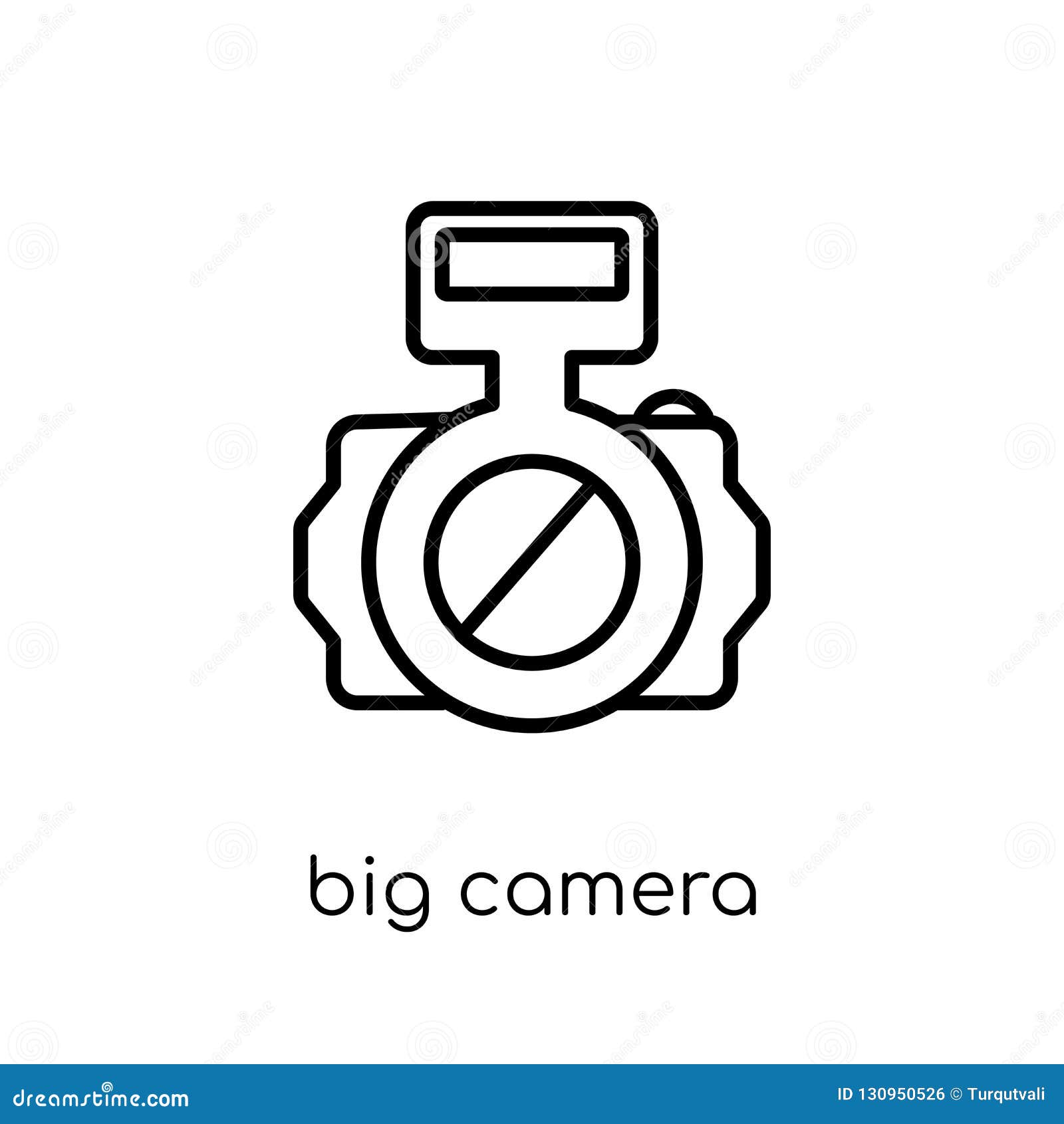 Big Camera Icon. Trendy Modern Flat Linear Vector Big Camera Icon on ...