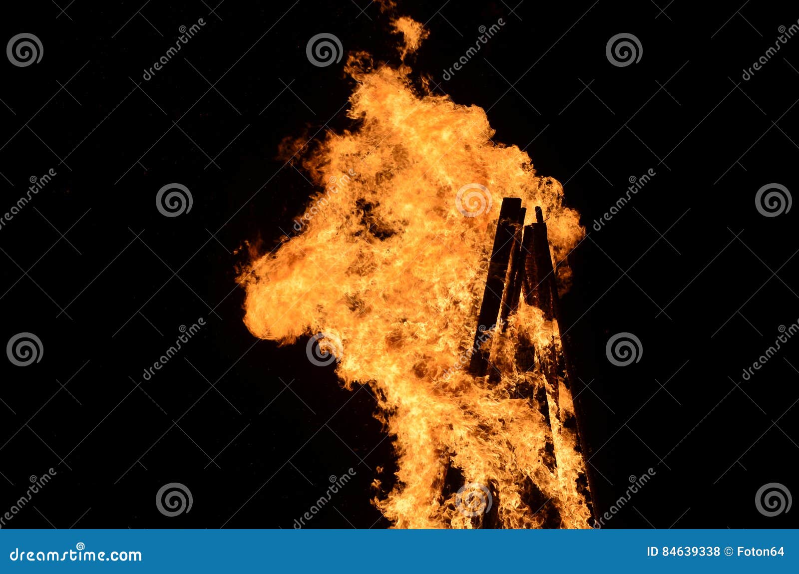 Big campfire stock photo. Image of huge, powerful, heat - 84639338