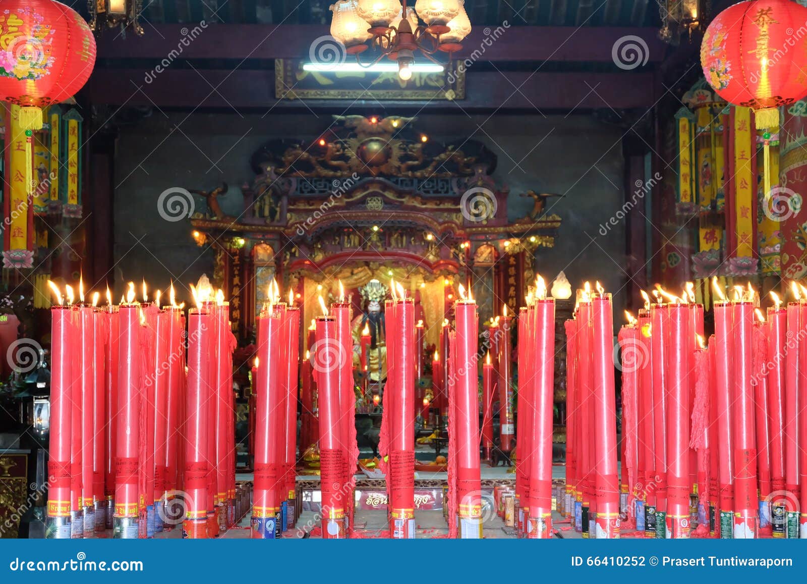 Big candles in the shrine stock photo. Image of spiritual - 66410252