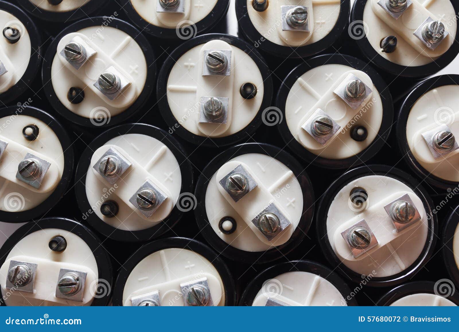 Big Capacitors, Electronic Component Stock Photo - Image of terminal ...