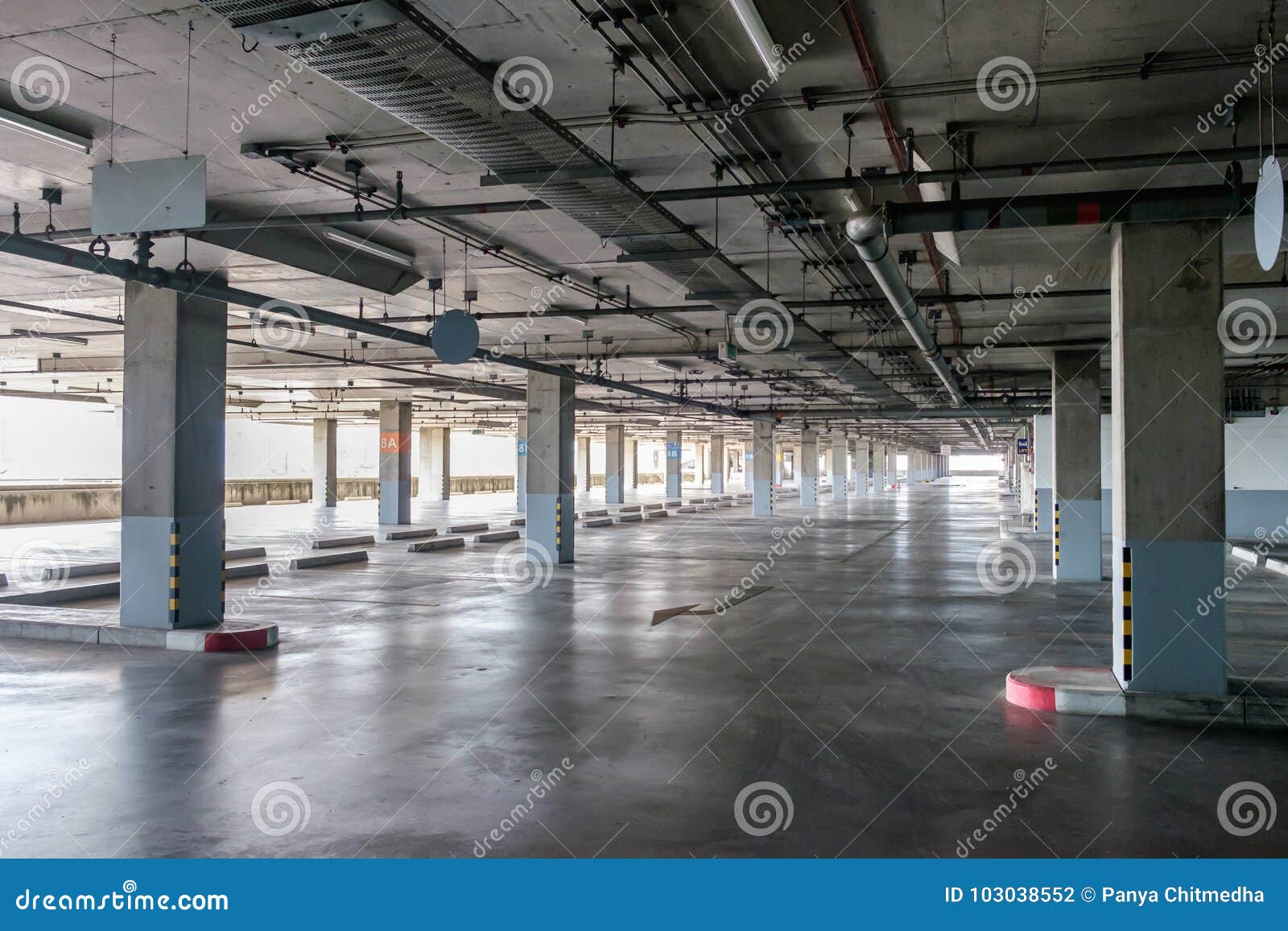 Big car park interior stock photo. Image of road, transportation ...
