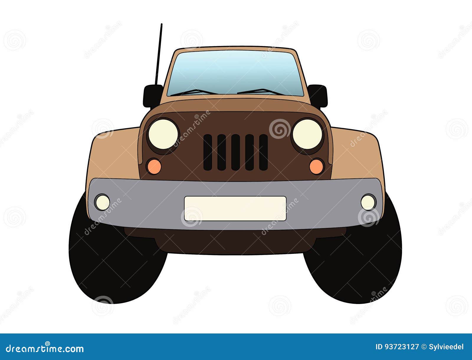 Big car stock vector. Illustration of vehicle, infront - 93723127