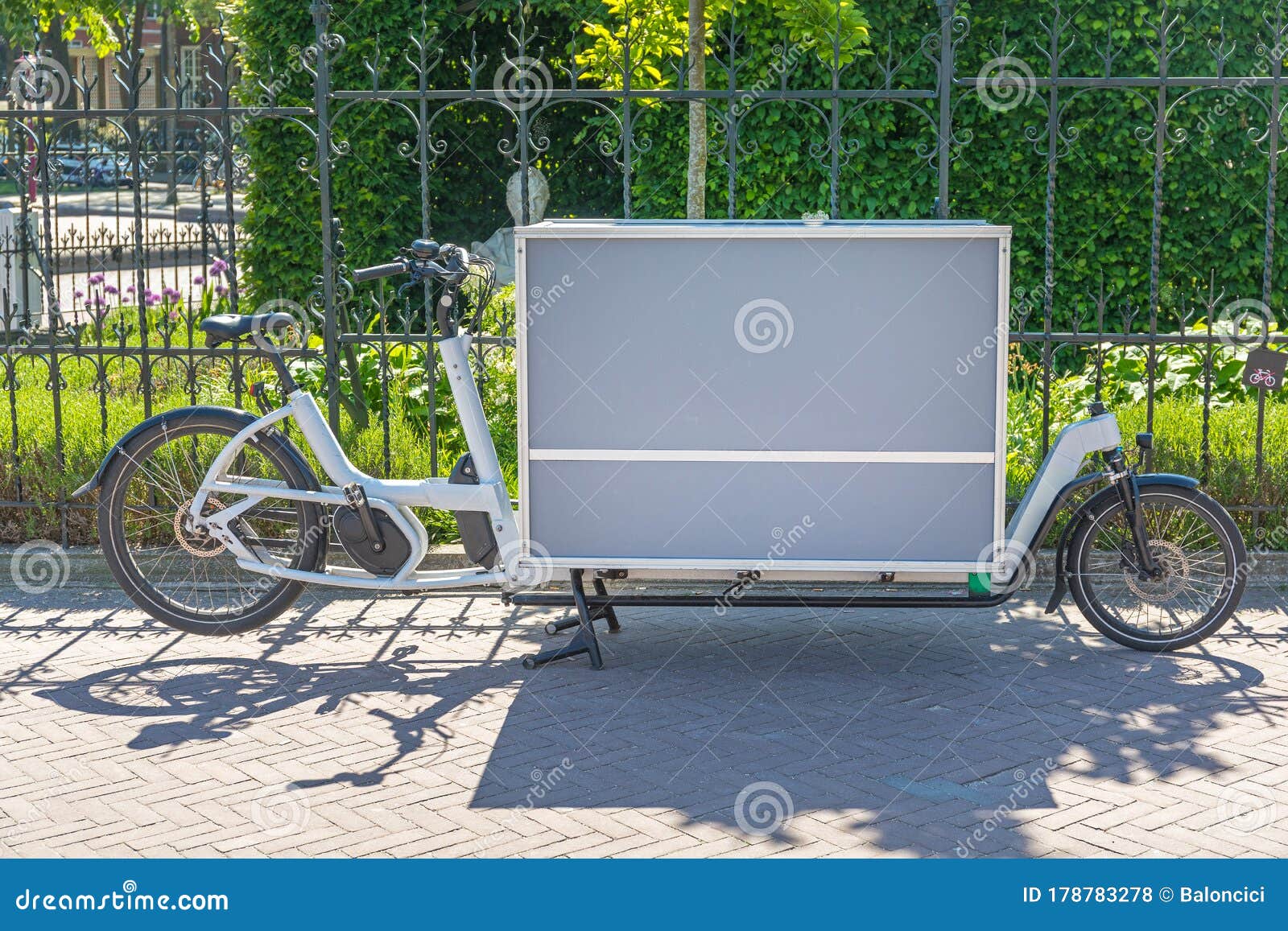 Cargo Bicycle stock photo. Image of city, transport - 178783278