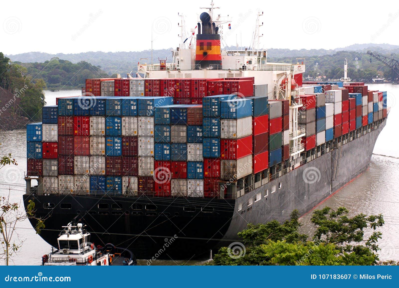 Loaded Cargo ship stock image. Image of large, bulk - 107183607