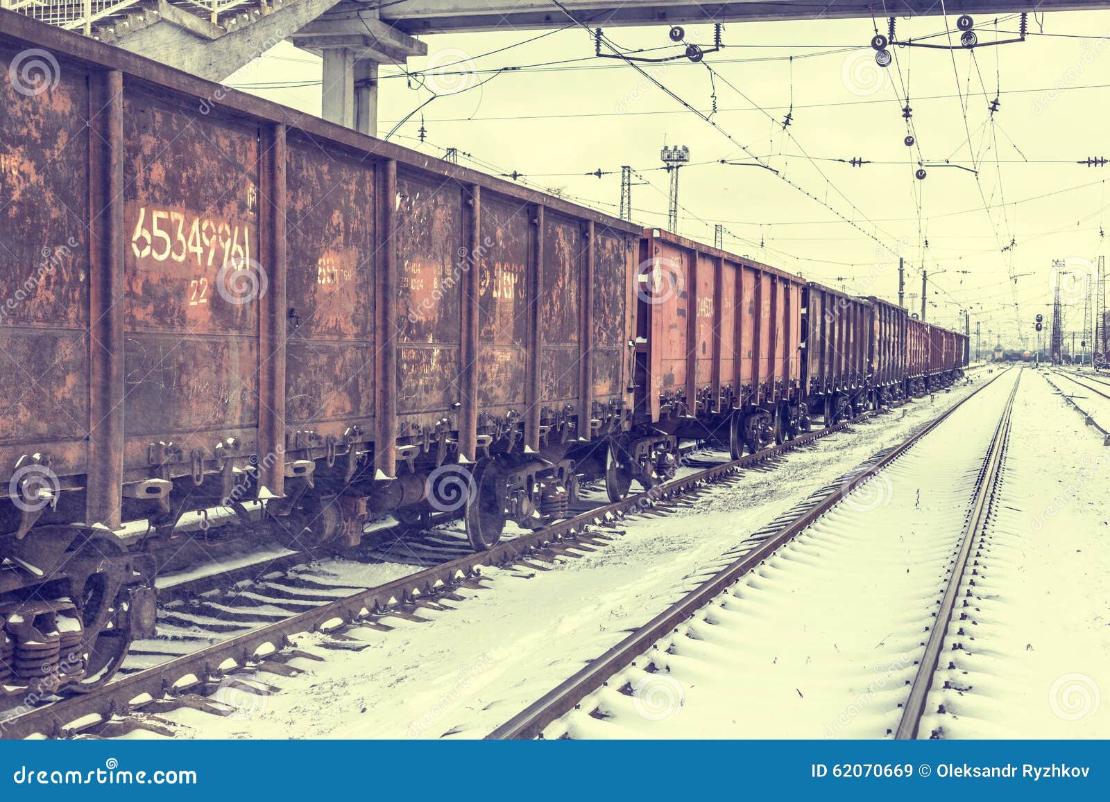 Big Cargo Transportation by Rail Stock Image - Image of road, move ...