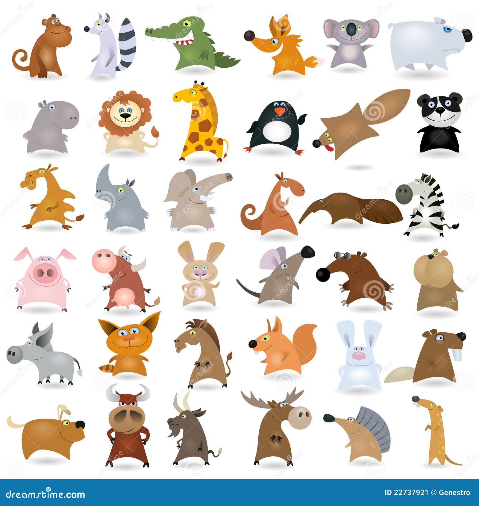 Big cartoon animal stock vector. Illustration of funny - 22737921