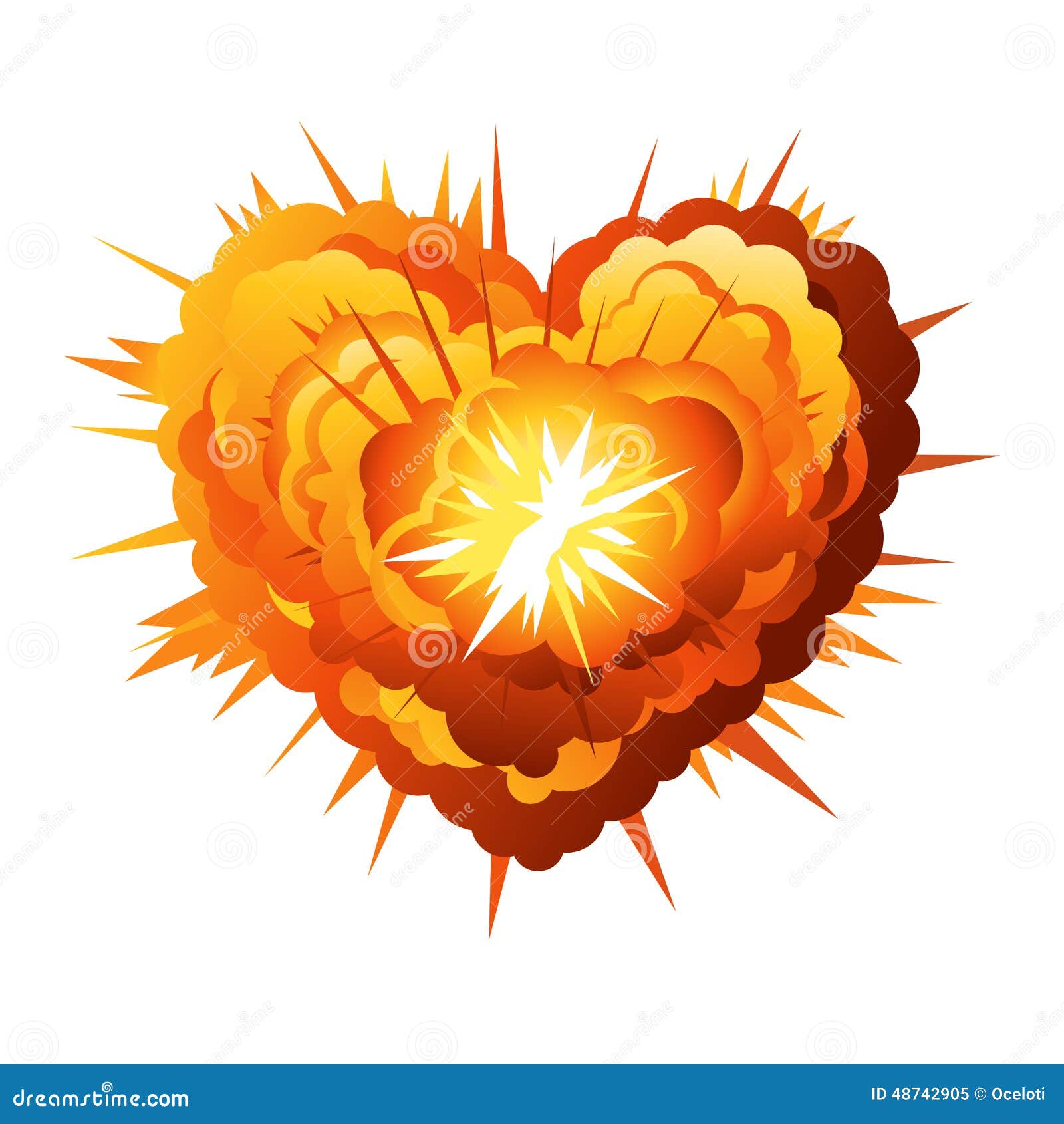 Big Cartoon Heart Explosion Stock Vector - Illustration of dark ...