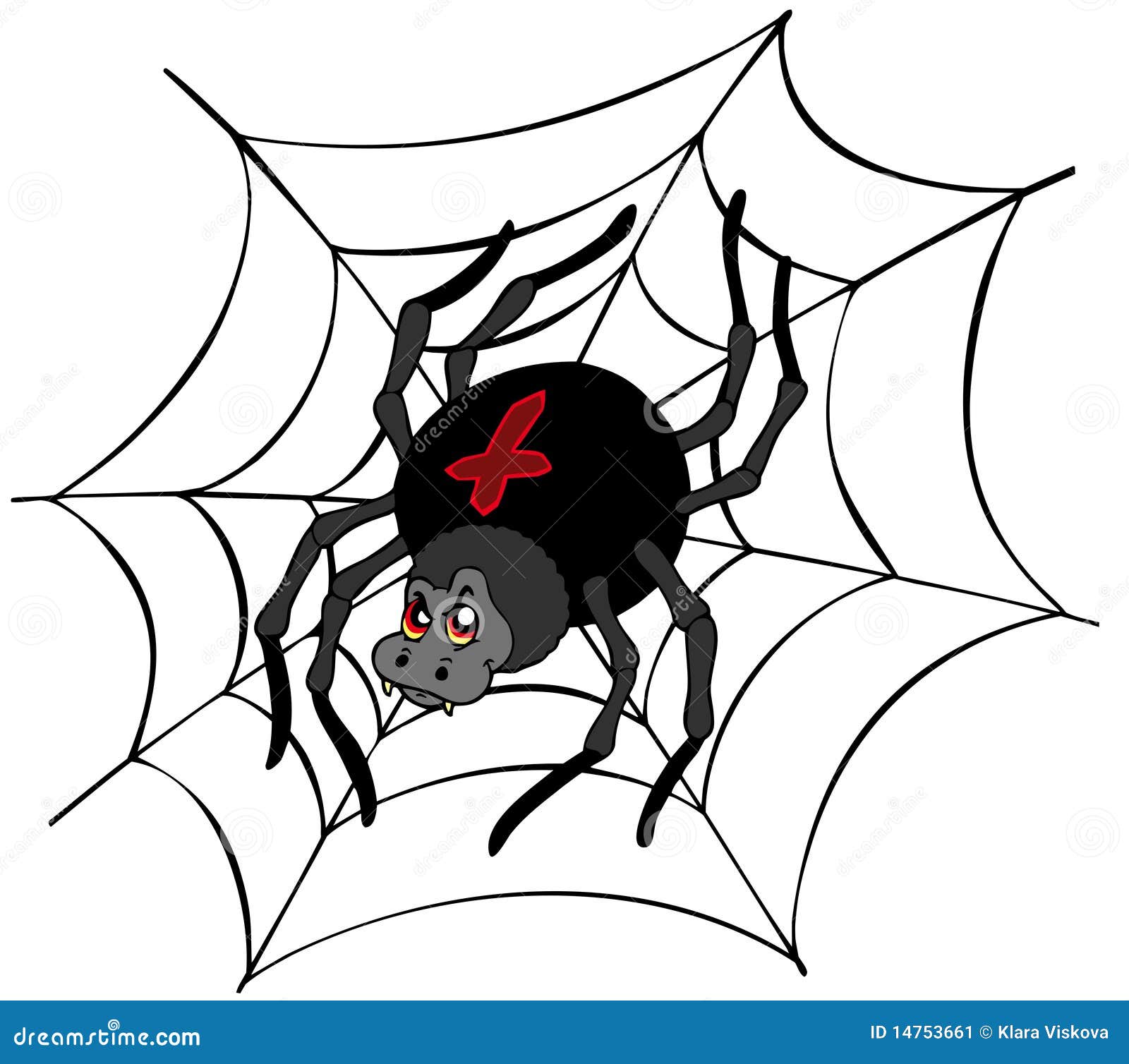 Cartoon Spider. Cute Child Insect Mascot With Funny Big Eyes For Kids ...