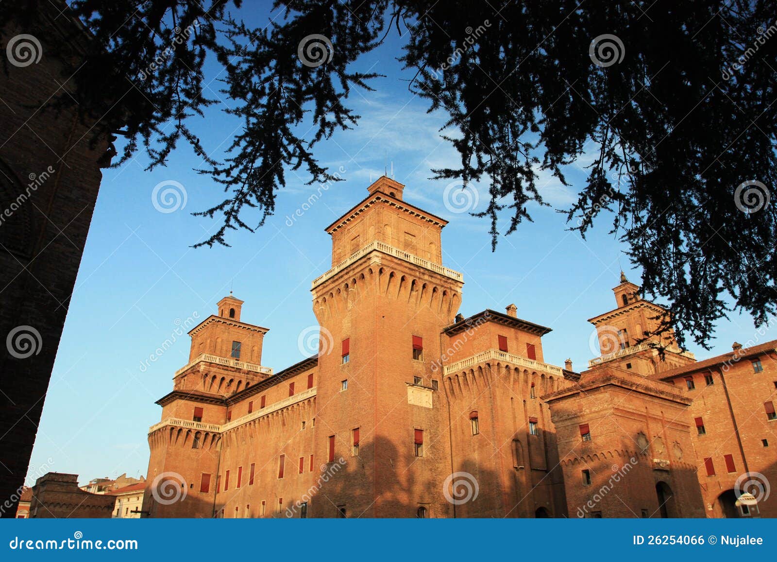 Big Castle in Ferrara, Italy Stock Photo - Image of landmark, high ...
