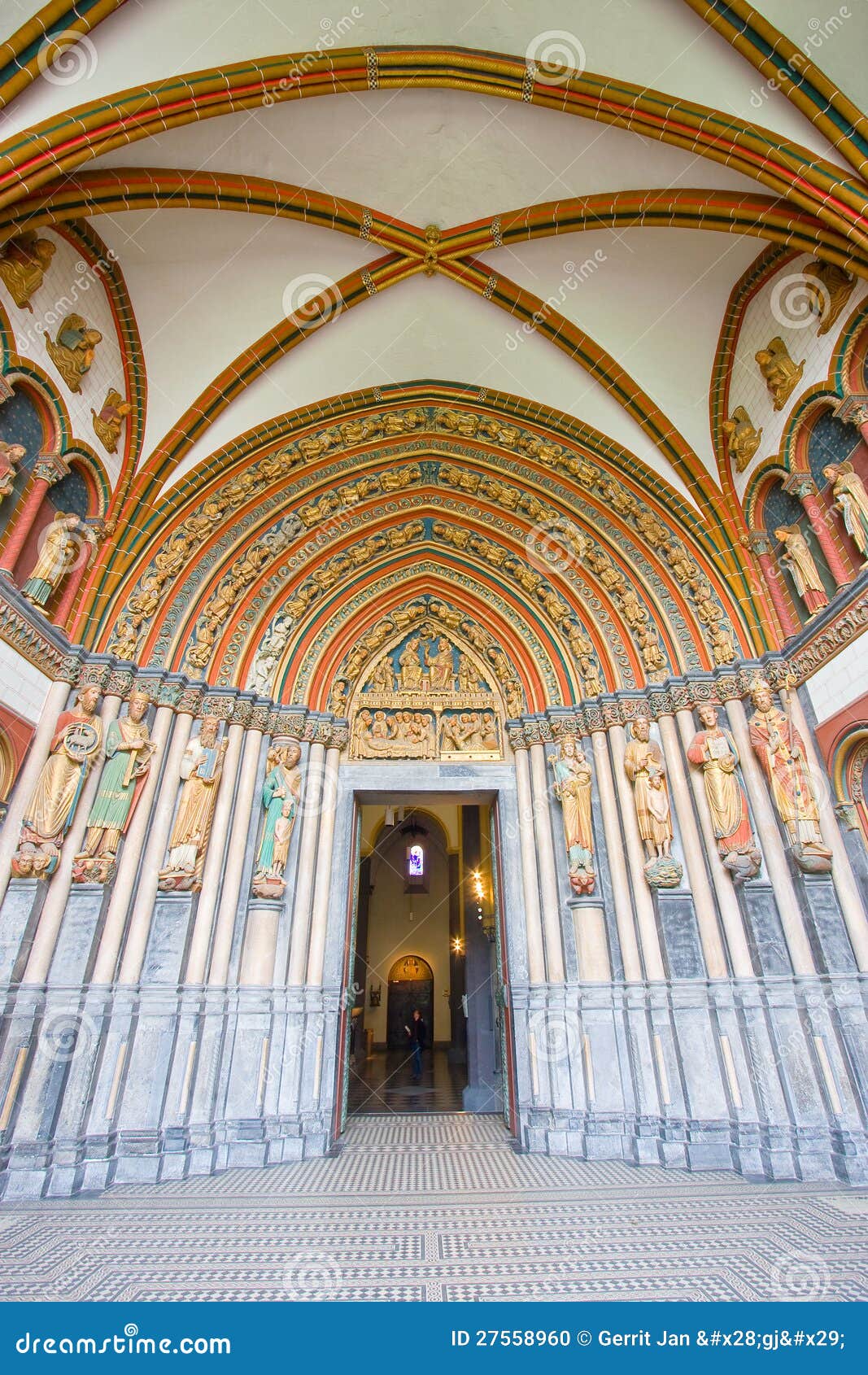 Big cathedral entrance stock photo. Image of maastricht - 27558960