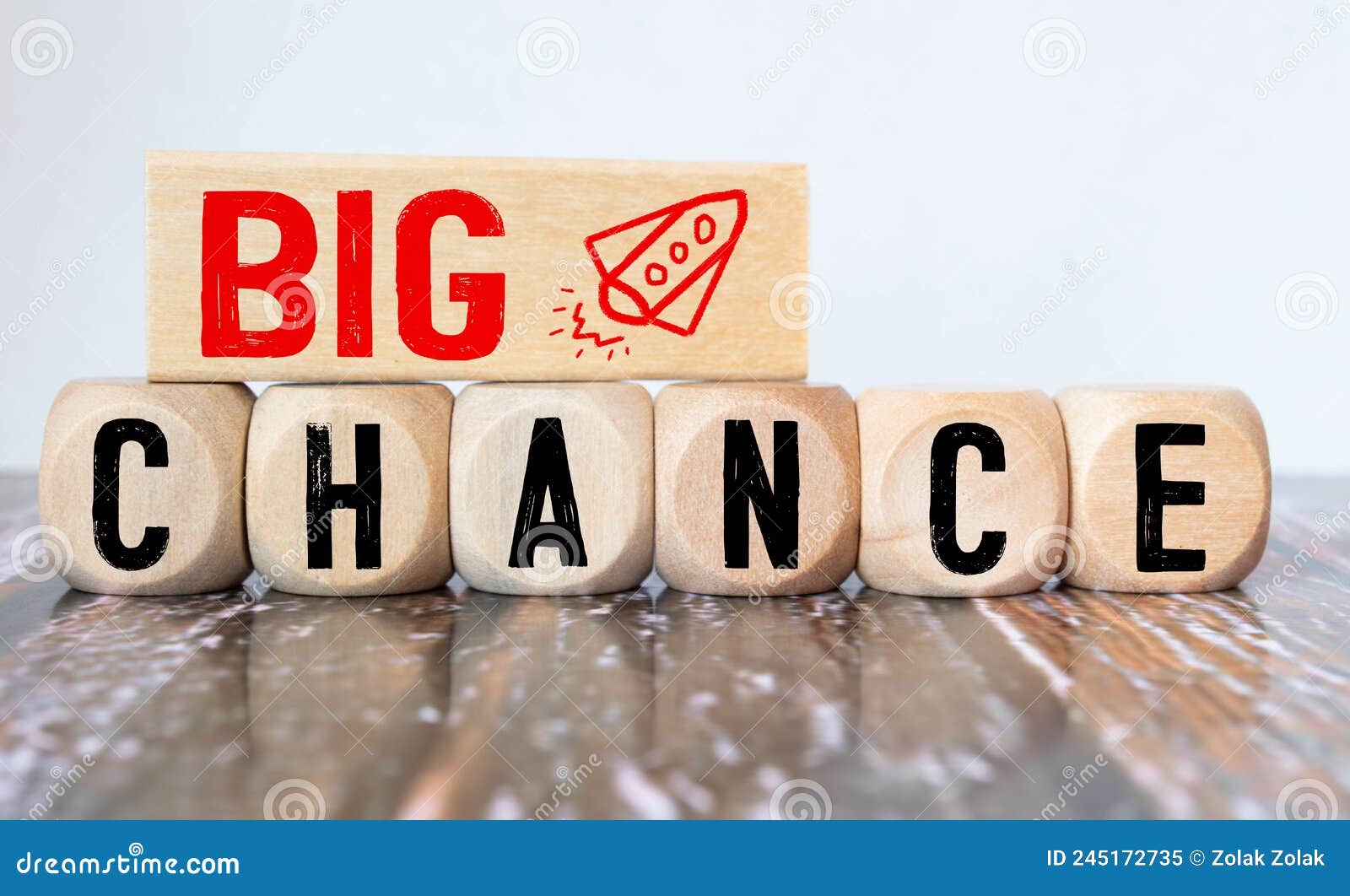 Big Chance Text on a Wooden Cubes Stock Image - Image of change ...