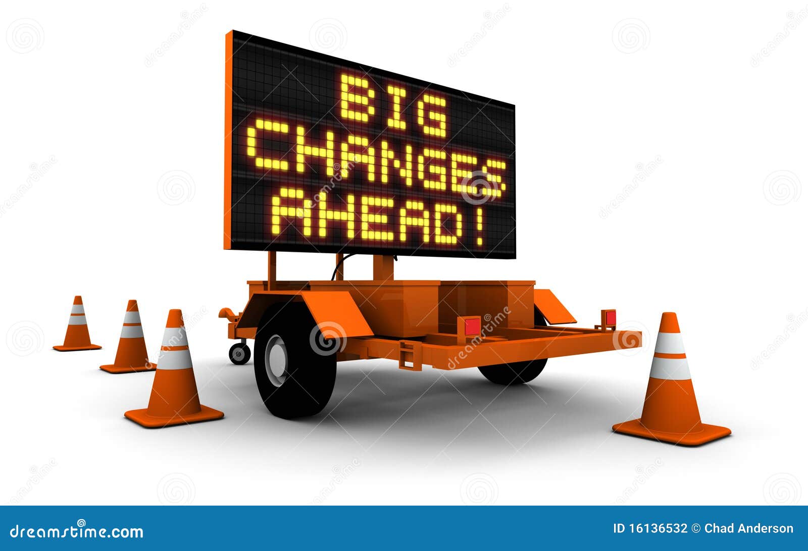 Big Changes - Construction Sign Message Stock Illustration ...