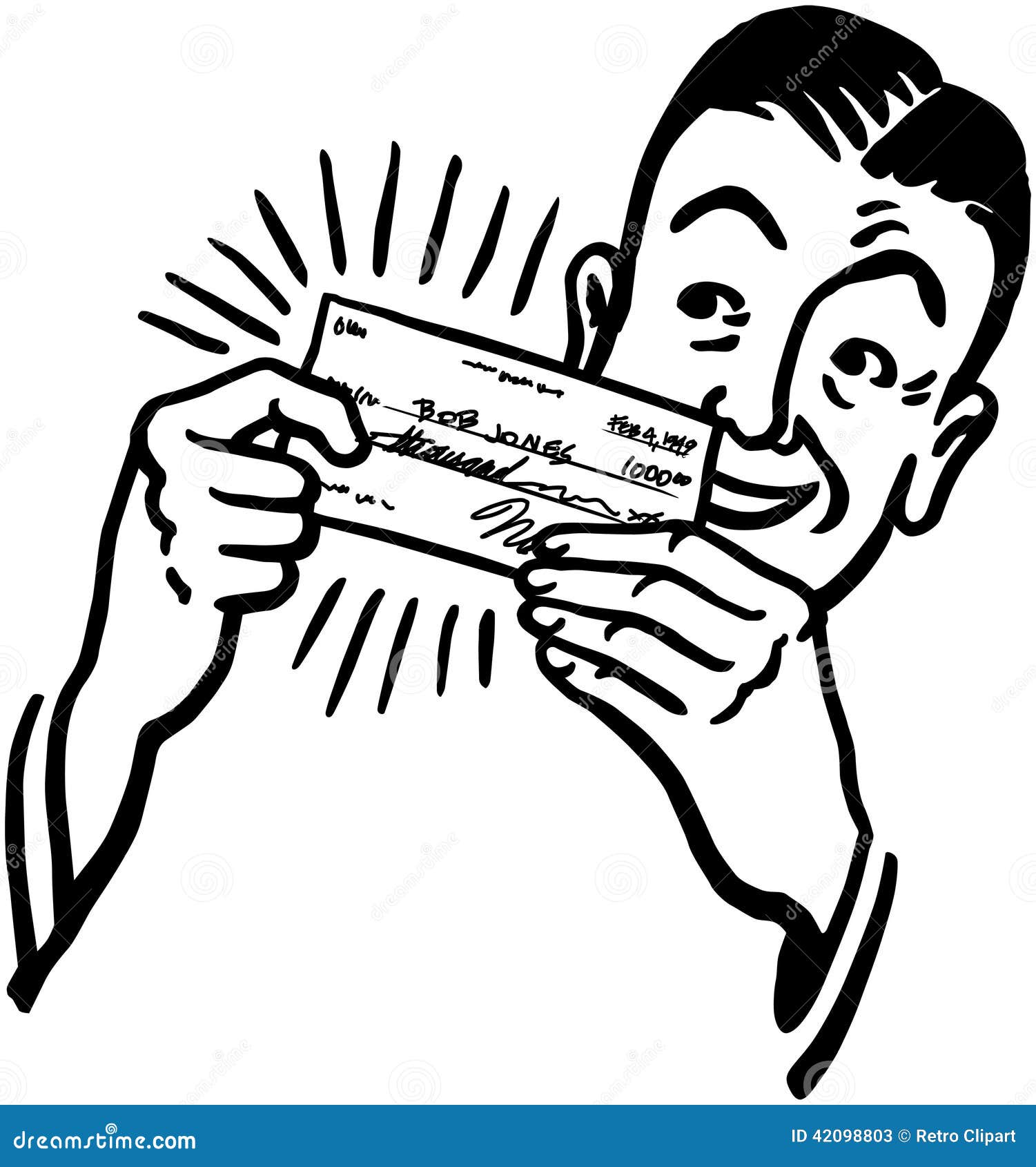 Big Check stock vector. Illustration of money, fifties - 42098803