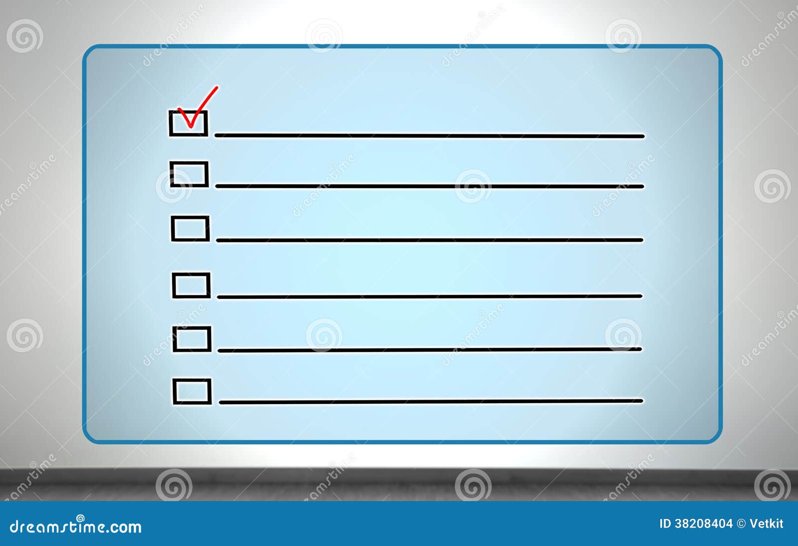 Big checklist stock illustration. Illustration of contact - 38208404