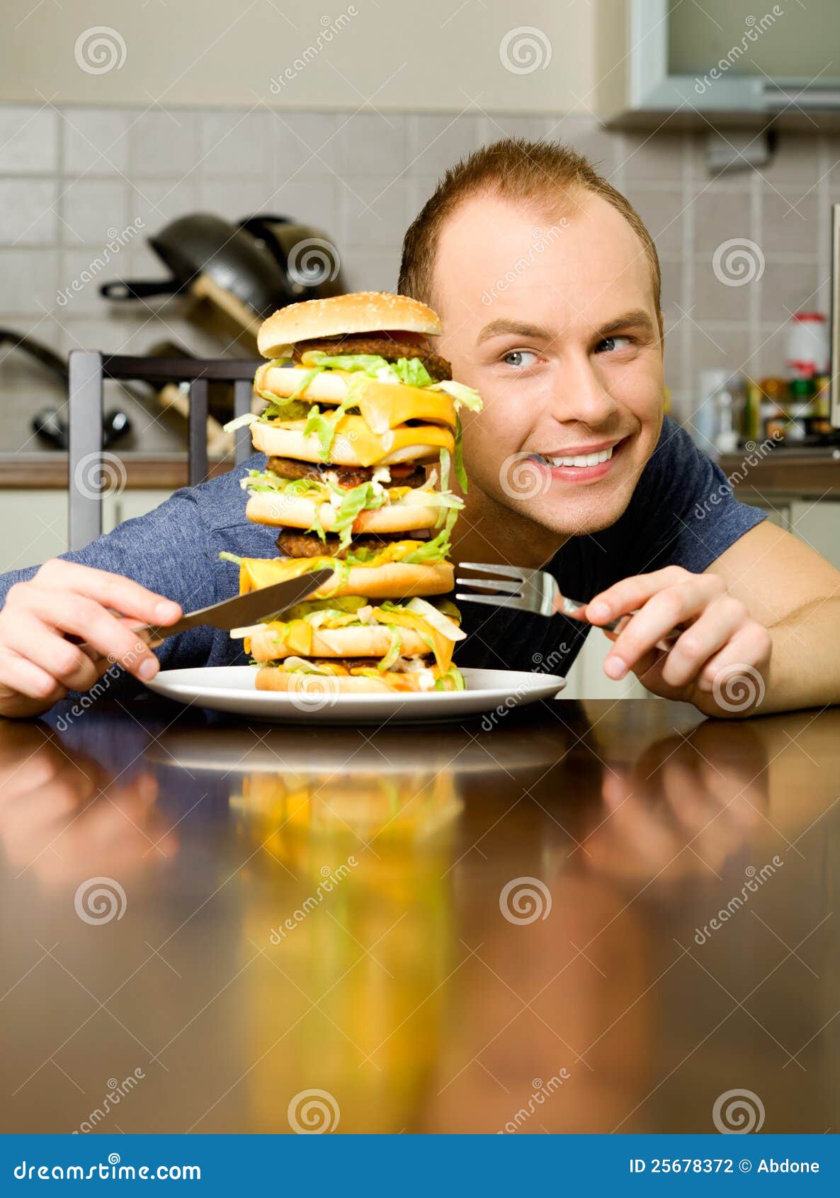 Big Cheeseburger stock photo. Image of junk, plate, unhealthy - 25678372