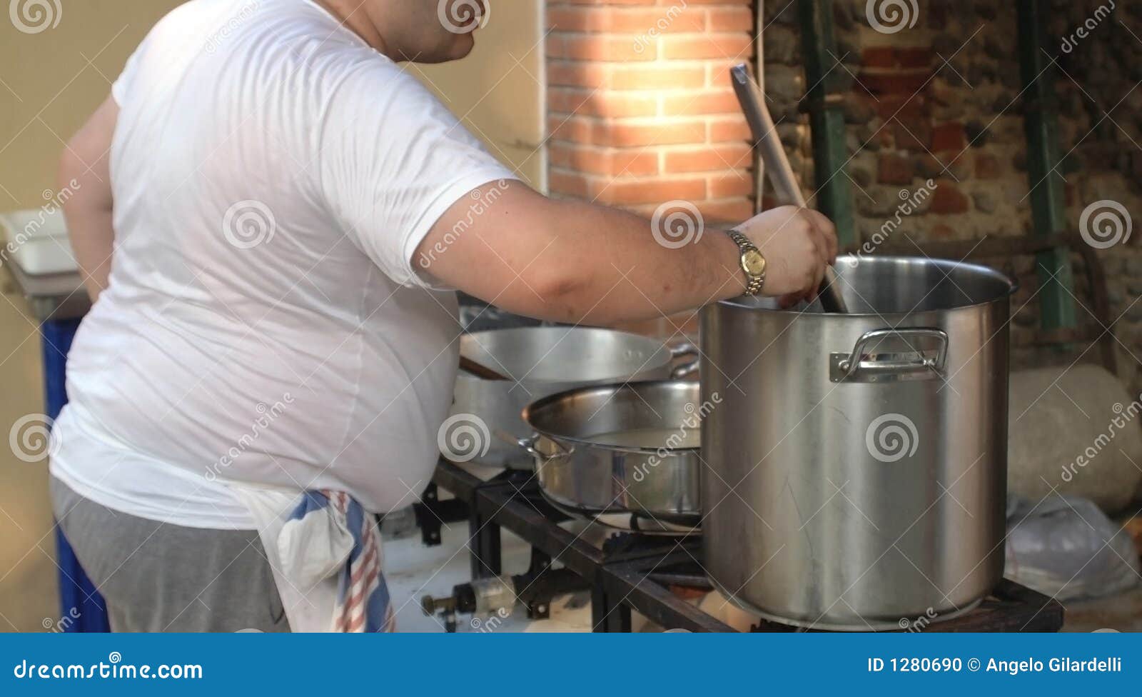 Big chef at work stock photo. Image of cook, soup, male - 1280690