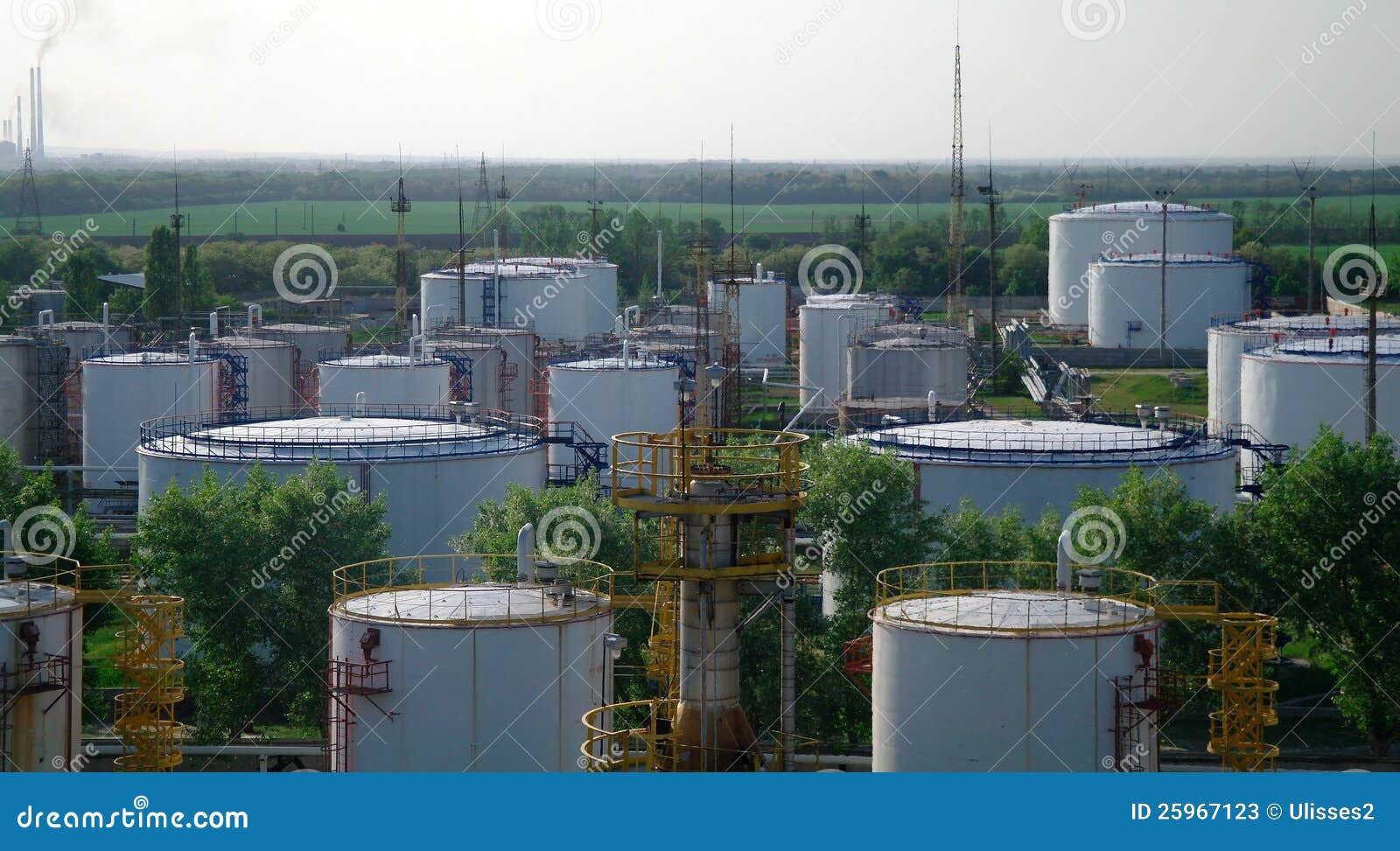 Big chemical tank petrol . stock image. Image of factory - 25967123