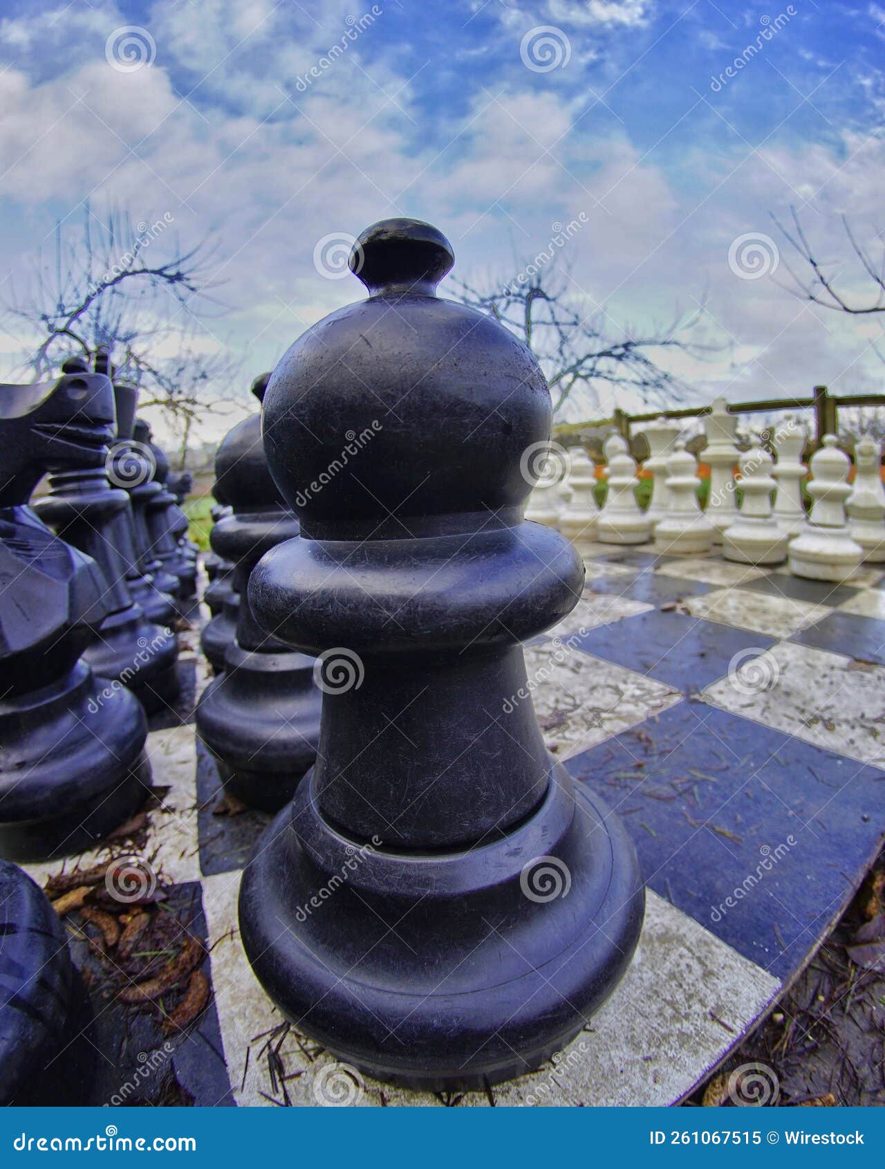 Big Chess Board in a Park in the Daytime Stock Image - Image of outdoor ...