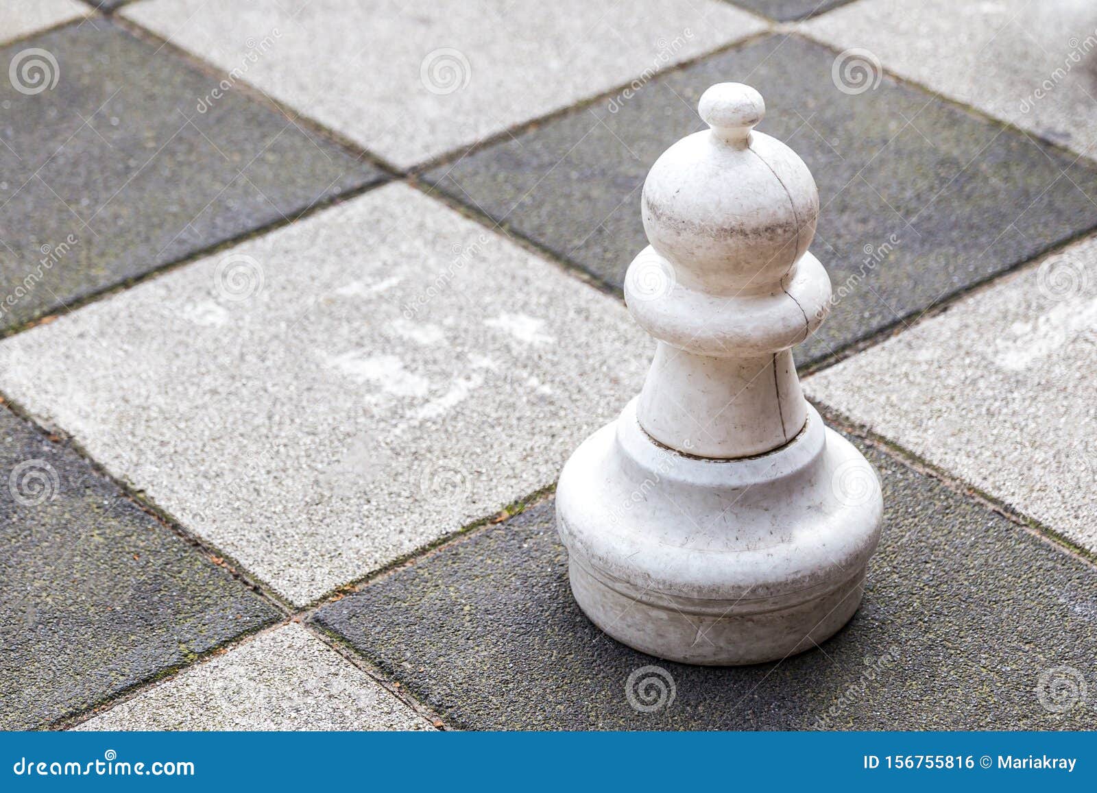 Big Chess Board on the Street with Pawn and Copy Space Stock Photo ...