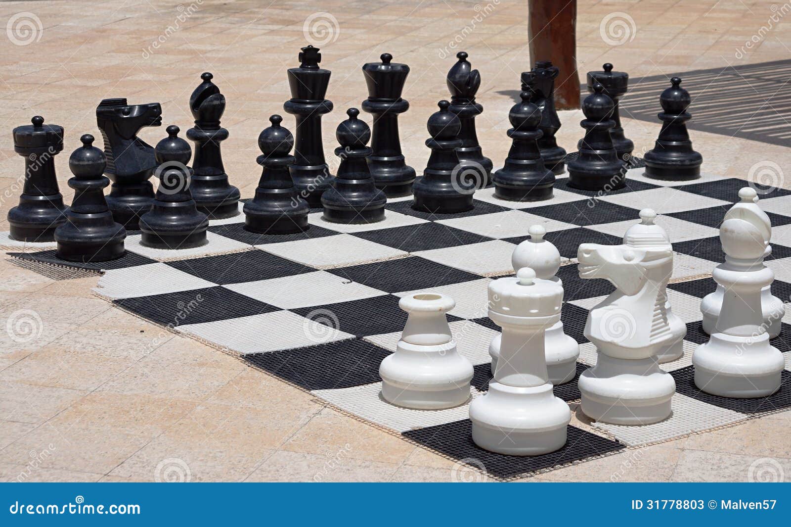 Big Chess for Game on a Beach Stock Image - Image of white, ranks: 31778803
