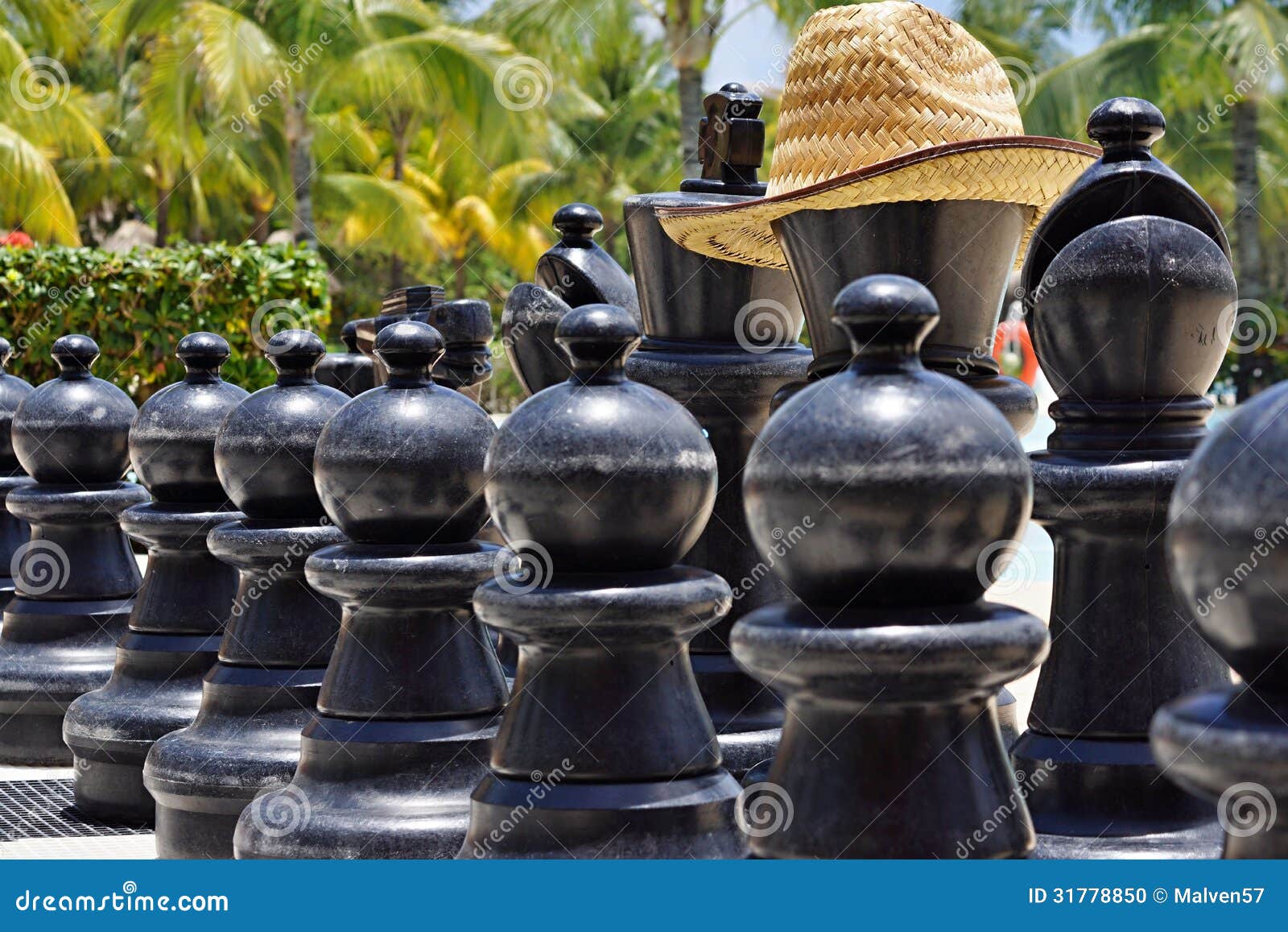 Big Chess for Game on a Beach Stock Photo - Image of brains, seaside ...