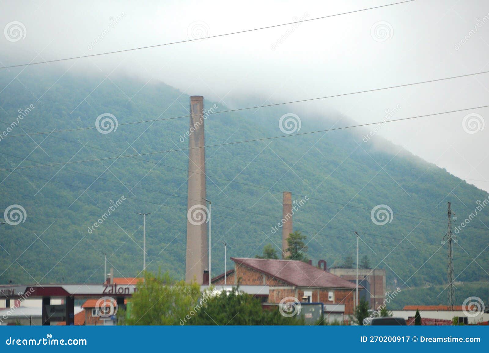Big chimney of the factory stock image. Image of skyscraper - 270200917