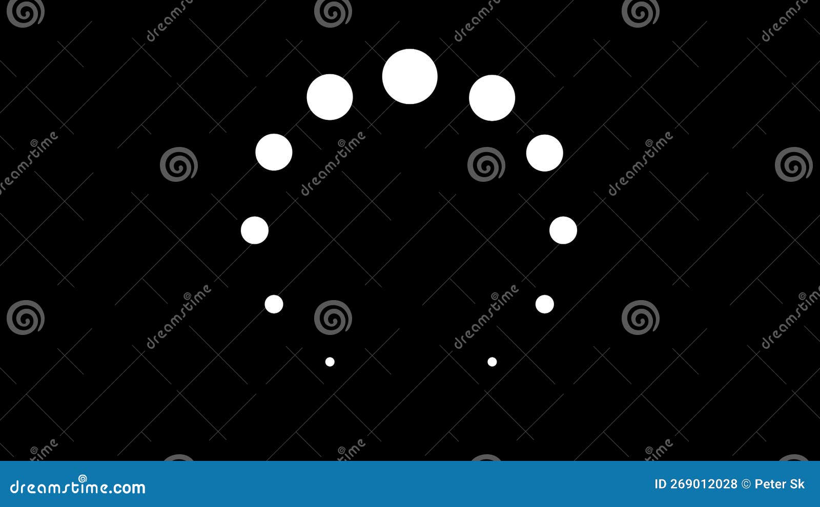 Big Circle Formed by Small Circles Scaling Up and Down in Clockwise ...
