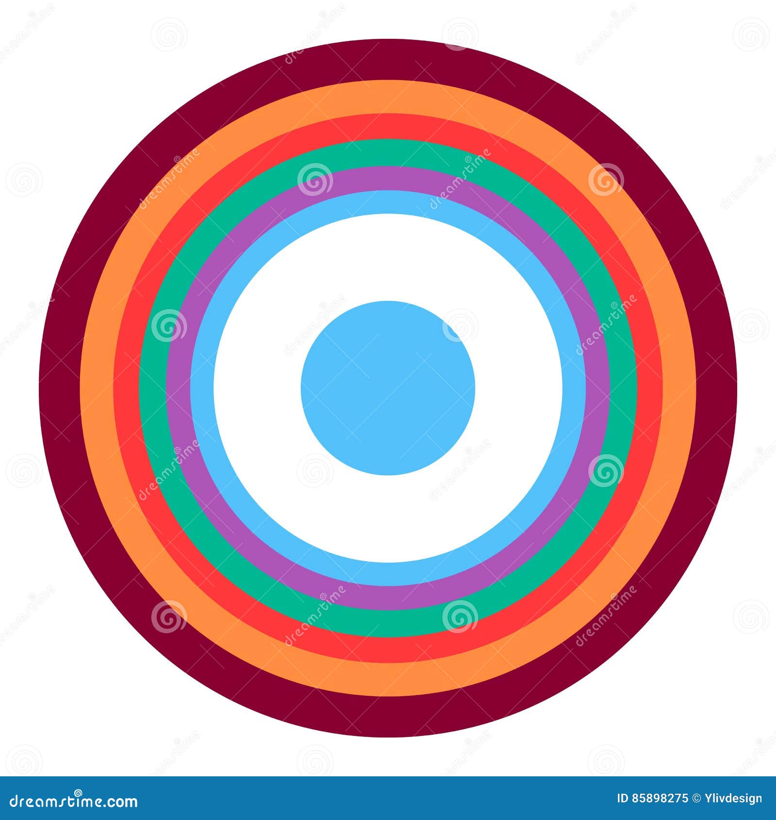 Big Circle Icon, Flat Style Stock Vector - Illustration of teamwork ...