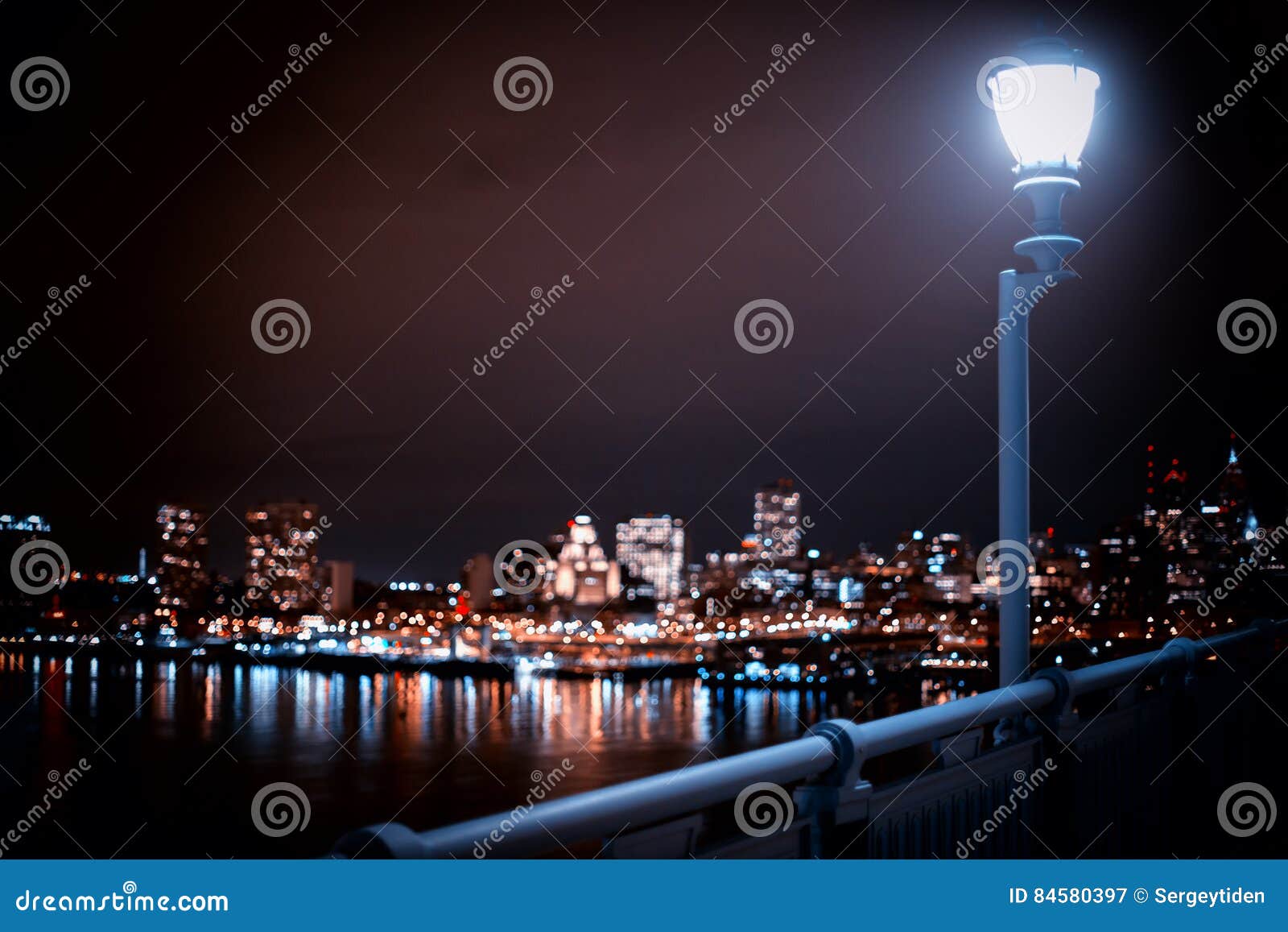Big city lights stock image. Image of electric, evening - 84580397