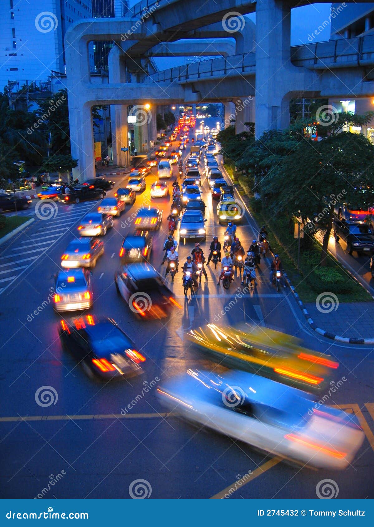 Big city night traffic stock photo. Image of hour, lights - 2745432