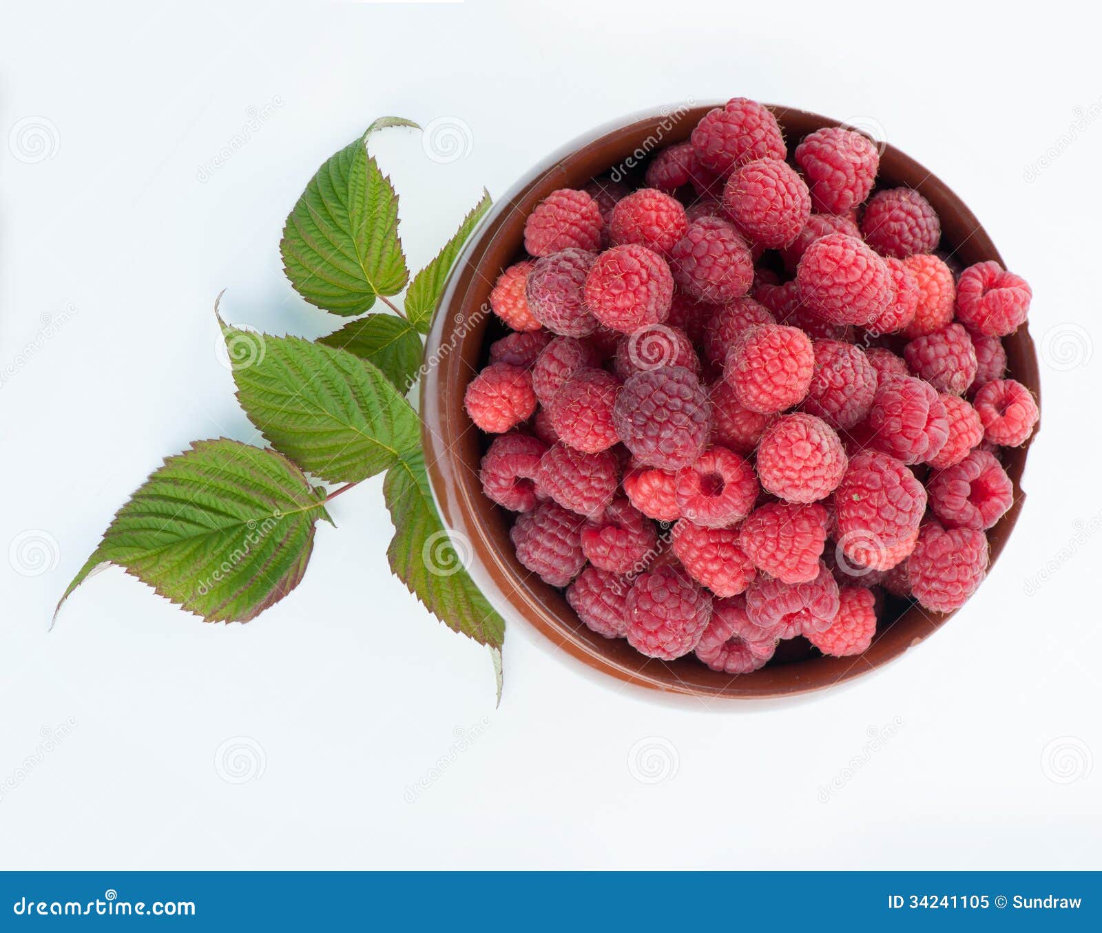 Big Clay Pot with Fresh Red Raspberries Stock Image - Image of organic ...