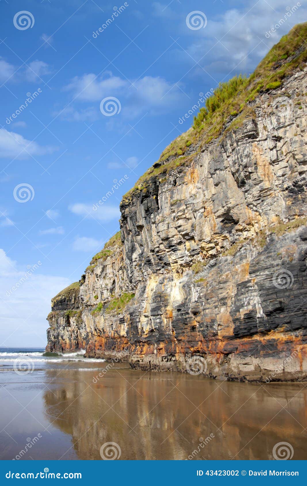 Big Cliffs of Ballybunion on the Wild Atlantic Way Stock Photo - Image ...