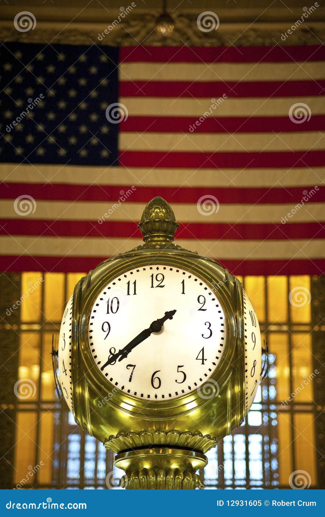 Big clock stock image. Image of central, clock, station - 12931605