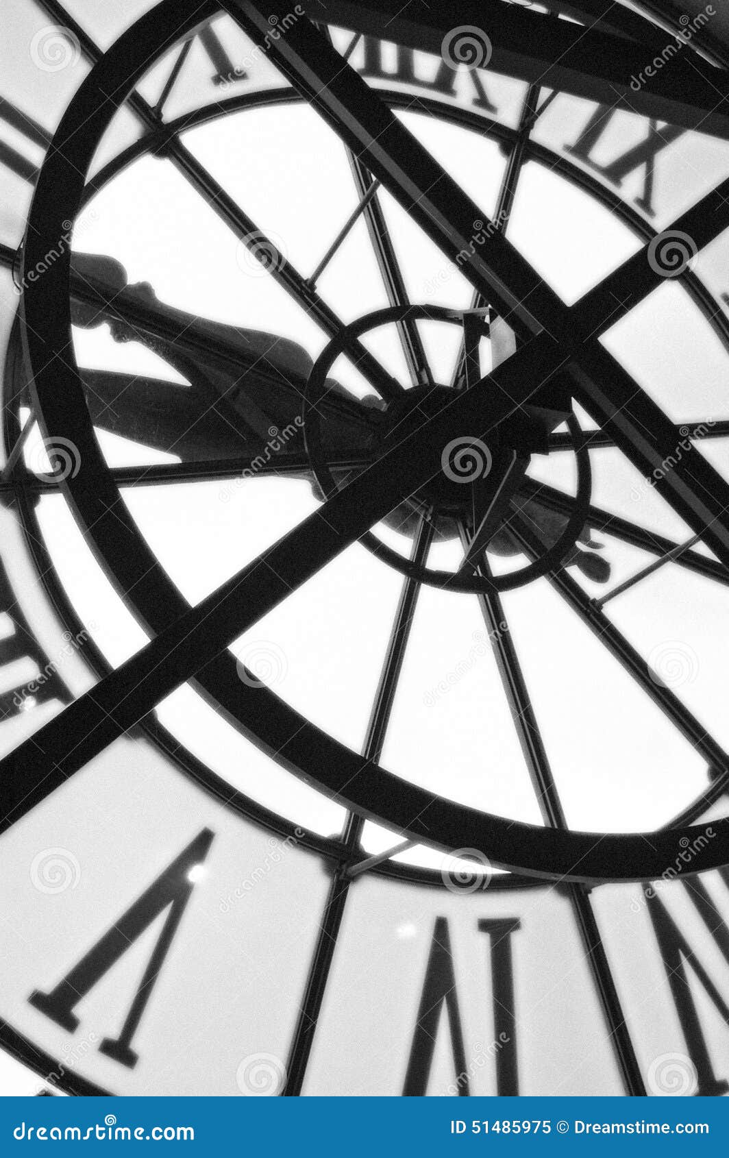 Big clock stock image. Image of watch, numerals, hands - 51485975