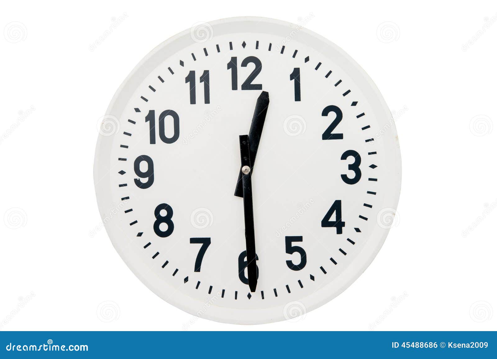 Big clock isolated stock photo. Image of arrow, isolation - 45488686