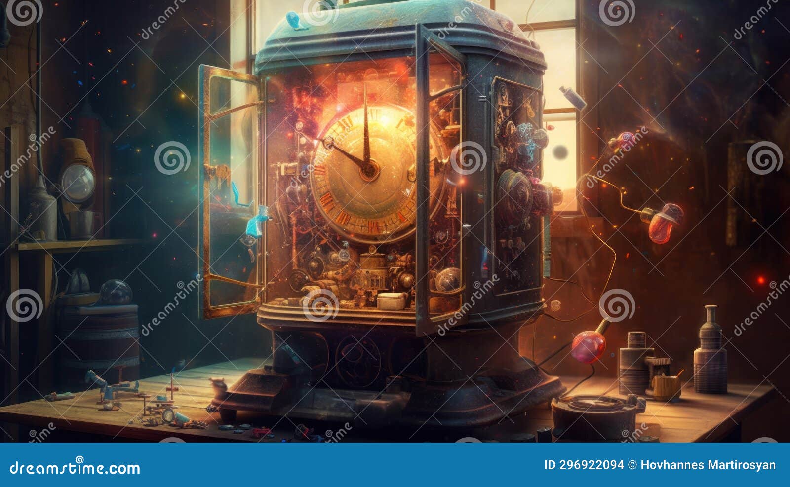 Big Clock. Time Machine. Big Clock. Time Machine Stock Illustration ...