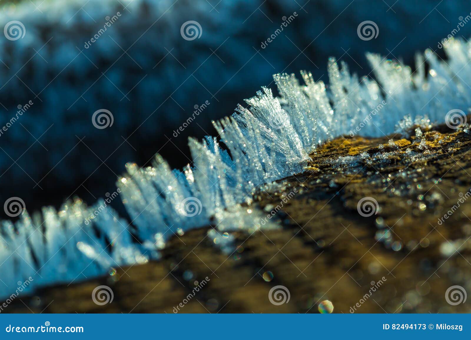 Big Close Up of Snow or Ice Crystals Stock Image - Image of cold, rime ...