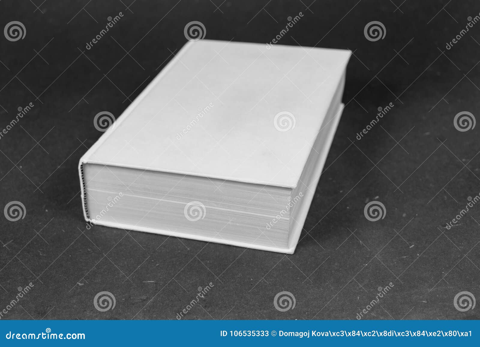 Big Closed White Hardcover Book. Blank White Cover Stock Image - Image ...