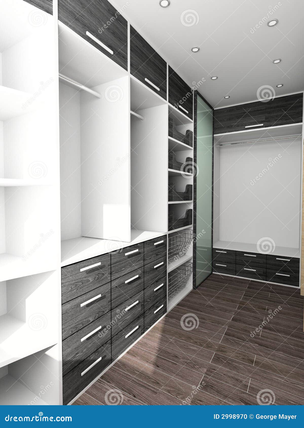 Big Closet in Home Interior Stock Illustration - Illustration of life ...
