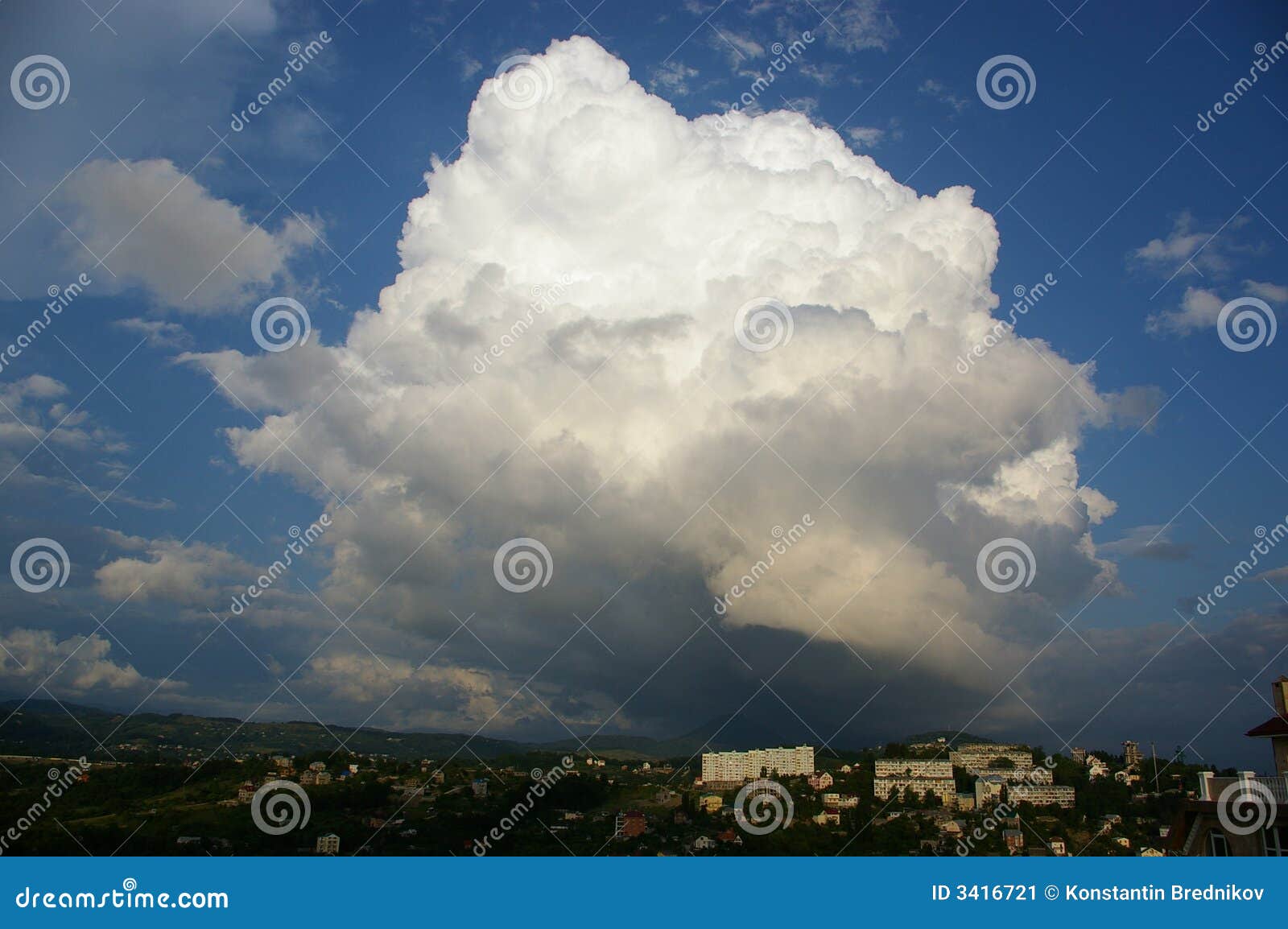 The big cloud stock image. Image of rain, mountains, building - 3416721