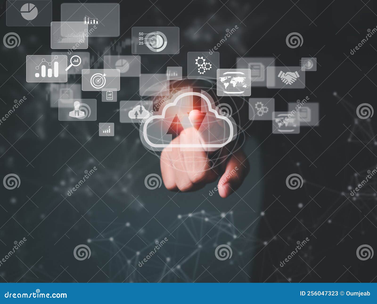 Big Cloud Computing Technology Data Storage Stock Image - Image of data ...